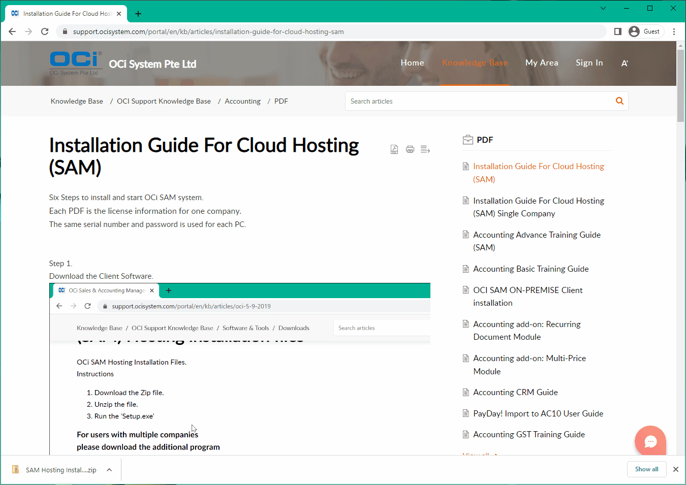 Installation Guide For Cloud Hosting (SAM) Installation Guide For Cloud Hosting (SAM)